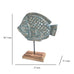 Kezevel Wooden Fish Table Decor - Blue and Brown Showpieces for Living ...