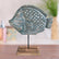Kezevel Wooden Fish Table Decor - Blue and Brown Showpieces for Living ...