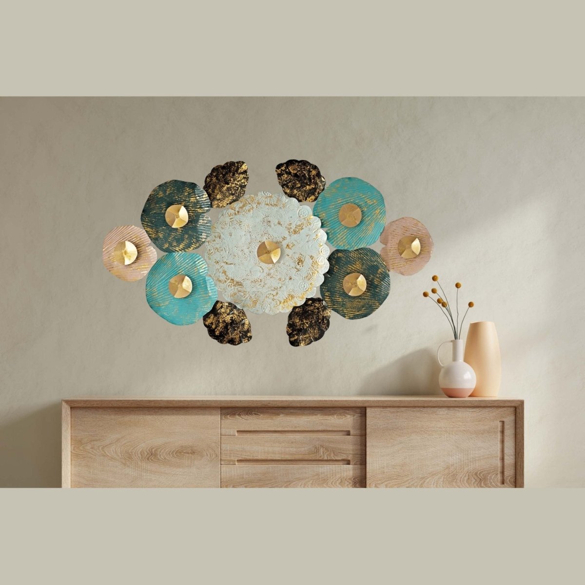 Kezevel Metal Wall Art Decor - Artistically Crafted Rectangular ...