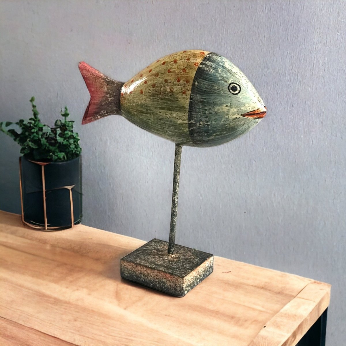 Kezevel Wooden Fish Table Decor - Multicolour Showpieces for Living ...